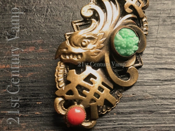 1920s Neiger Brooch. Chinese line. Chinoiserie. Phoen… - Gem