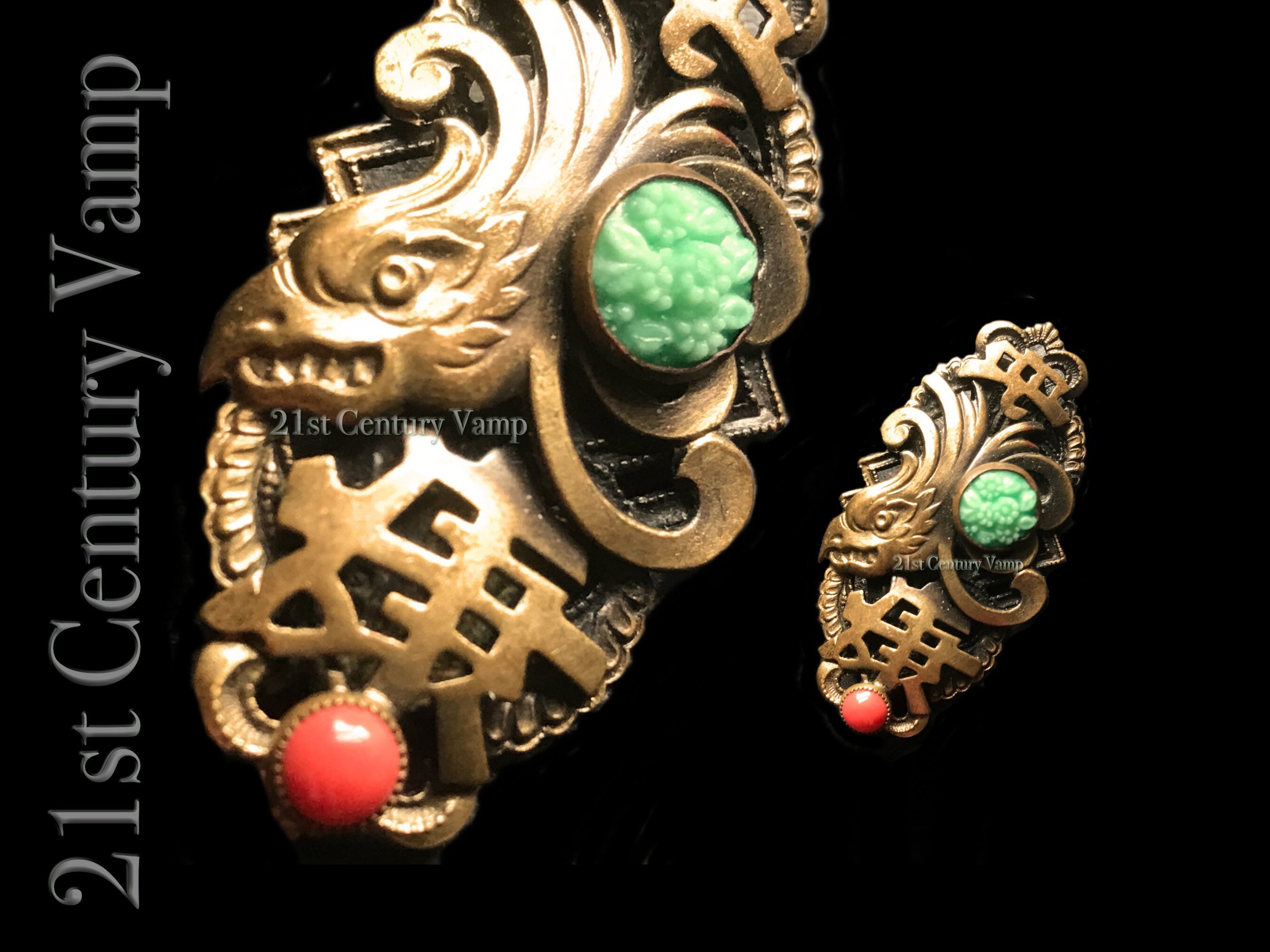 1920s Neiger Brooch. Chinese Line. Chinoiserie. Phoenix. Asian. Jade ...