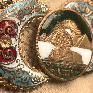 1920s Egyptian Revival Belt. Champlevé Enamel. Art Deco. - Etsy