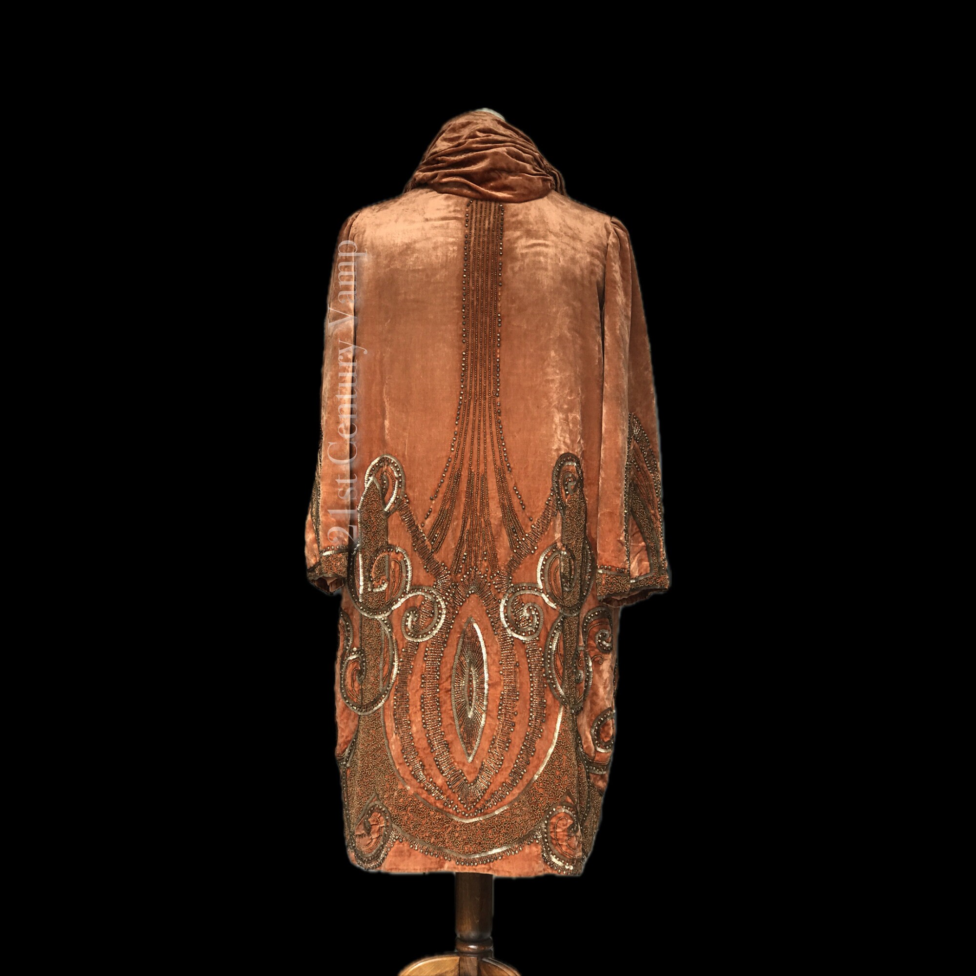 1920s Opera Coat. Embroidered Beads and Sequins. Bonwit Teller. Antique ...