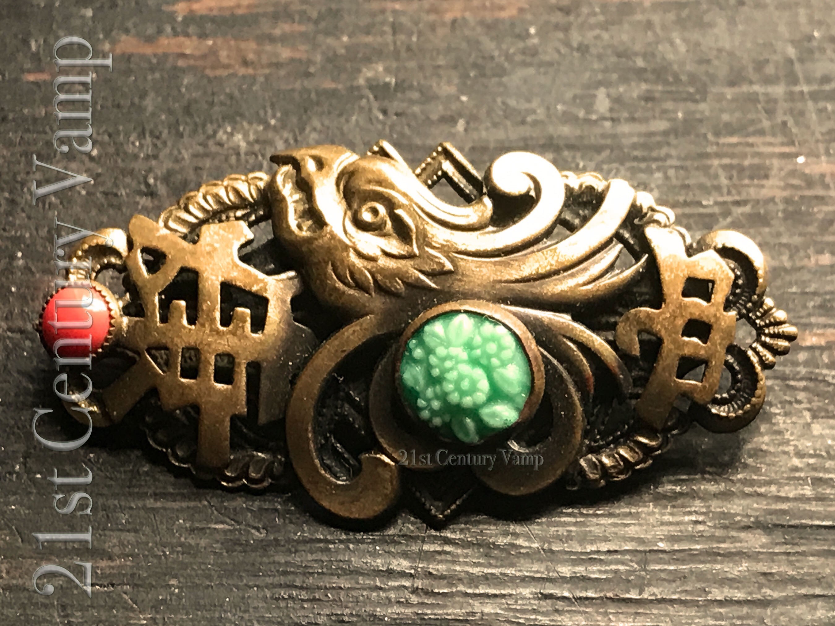 1920s Neiger Brooch. Chinese Line. Chinoiserie. Phoenix. Asian. Jade ...