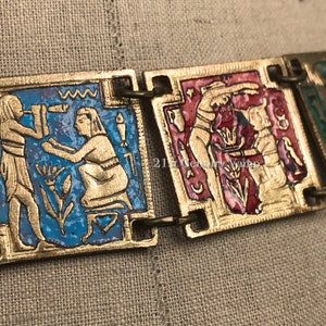 1920s Egyptian Revival Belt. Champlevé Enamel. Art Deco. - Etsy