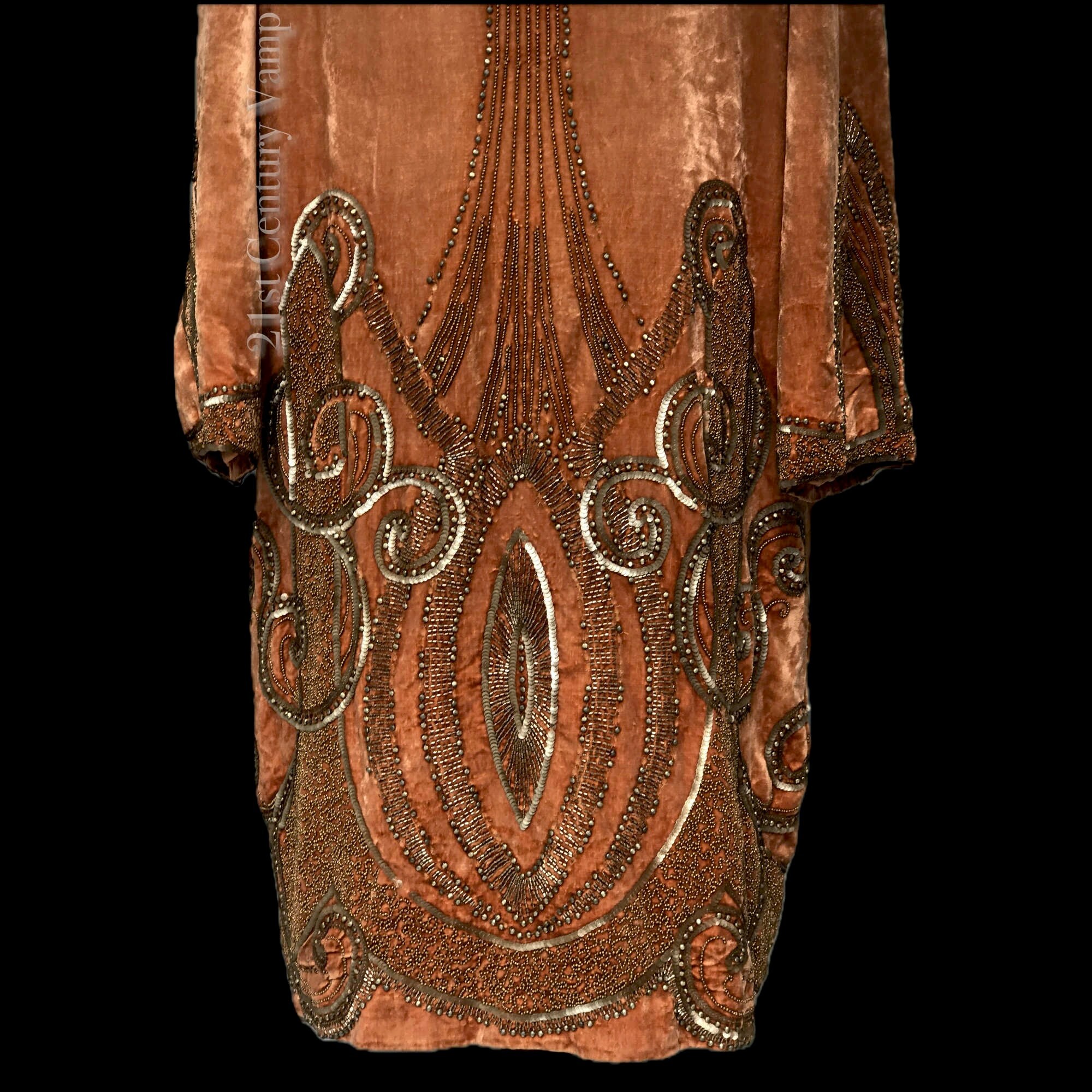 1920s Opera Coat. Embroidered Beads and Sequins. Bonwit Teller. Antique ...