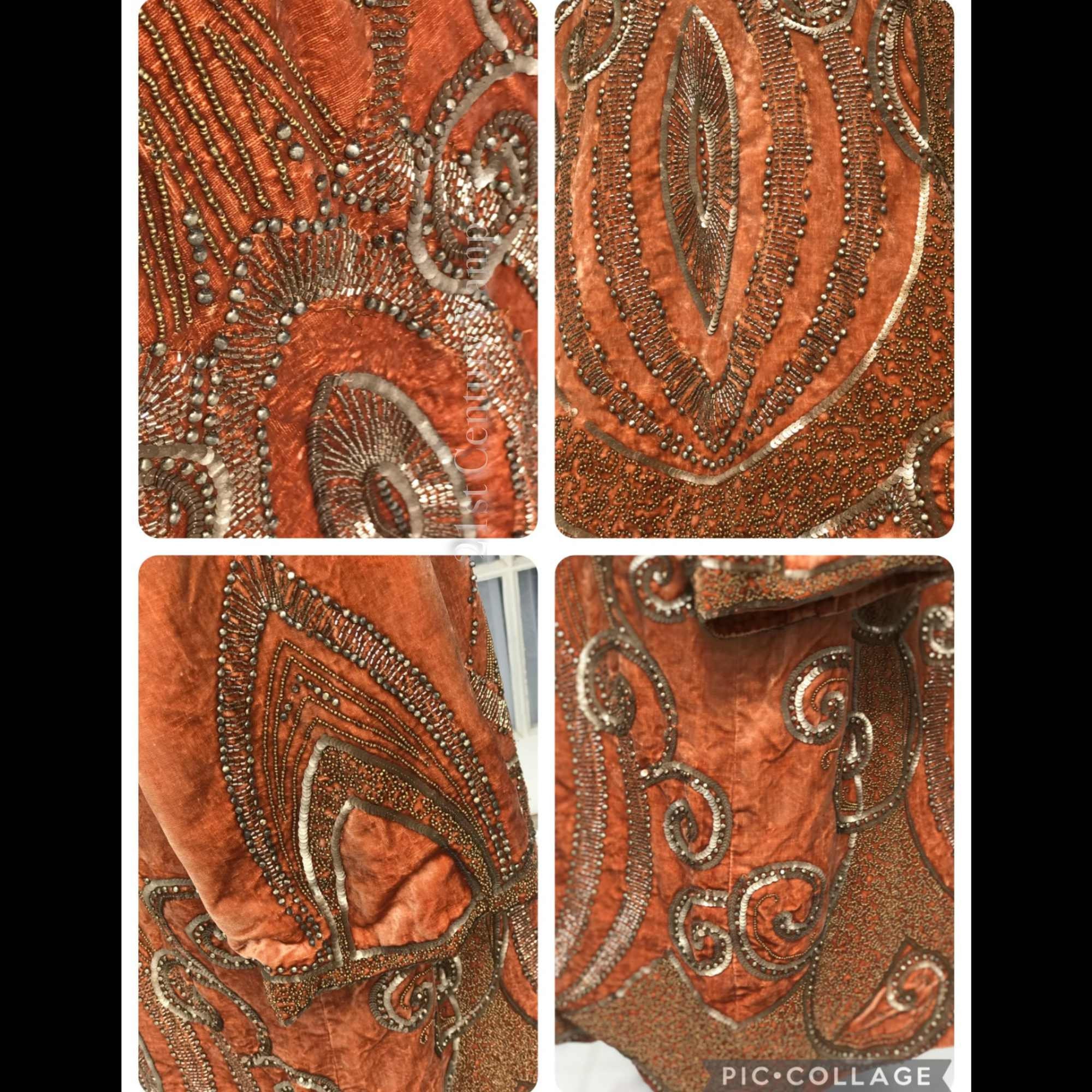 1920s Opera Coat. Embroidered Beads and Sequins. Bonwit Teller. Antique ...