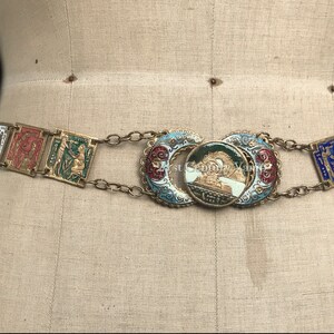1920s Egyptian Revival Belt. Champlevé Enamel. Art Deco. - Etsy