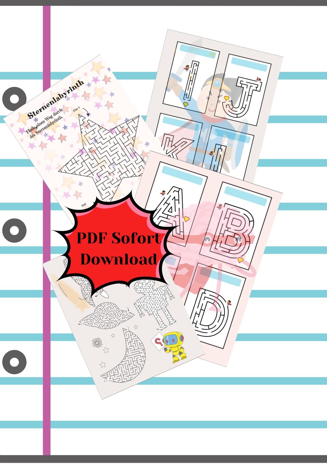 67 Children's Mazes. Each Game Promotes Cognitive Development, Improves ...