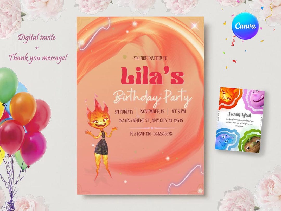 Elemental Invitation Elemental Birthday Invitation Elemental Party ...
