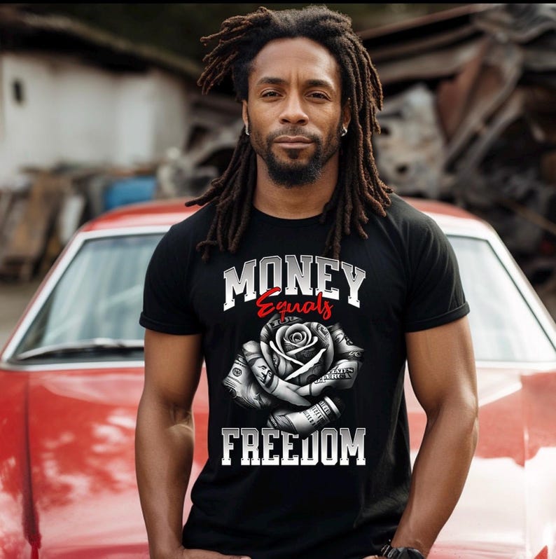 Money Equals Freedom Rose Shirt PNG - Etsy