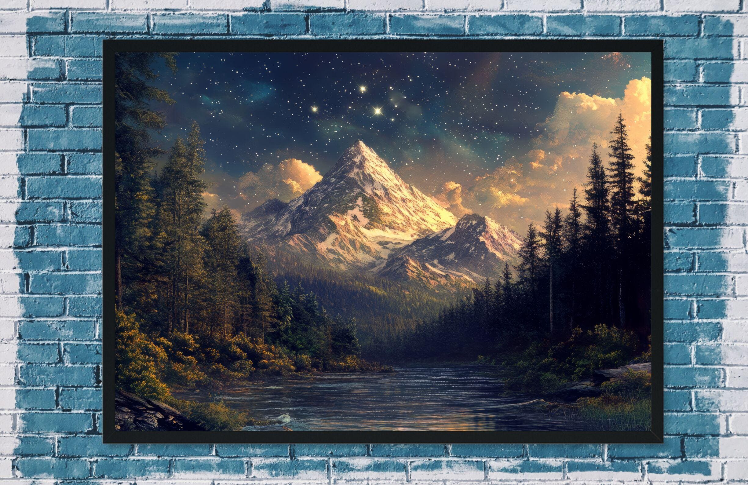 Ramiel Mountain Poster – Night Court Landscape From ACOTAR Series - Etsy
