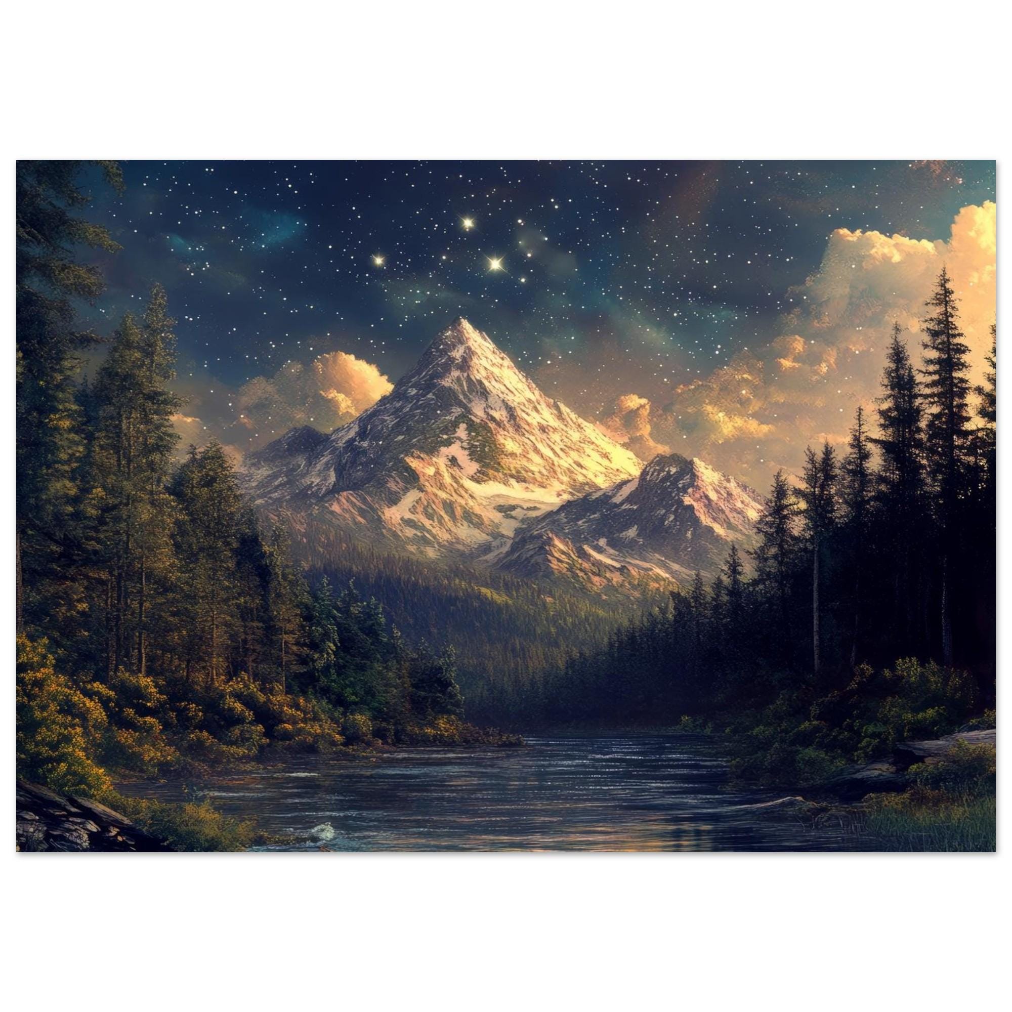 Ramiel Mountain Poster – Night Court Landscape From ACOTAR Series - Etsy