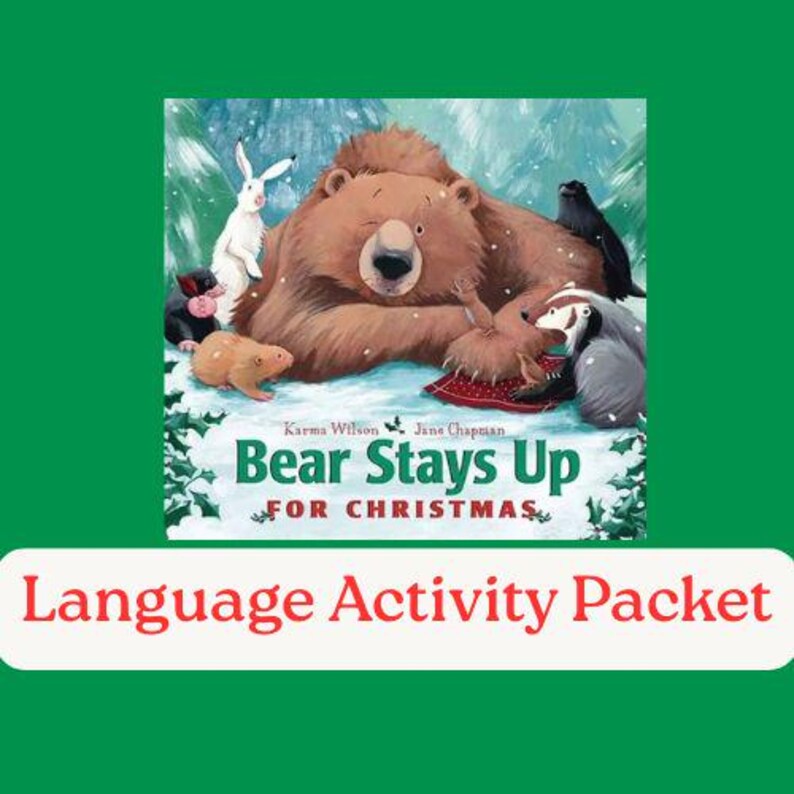 Bear Stays up for Christmas Book Companion | Winter Speech Therapy ...
