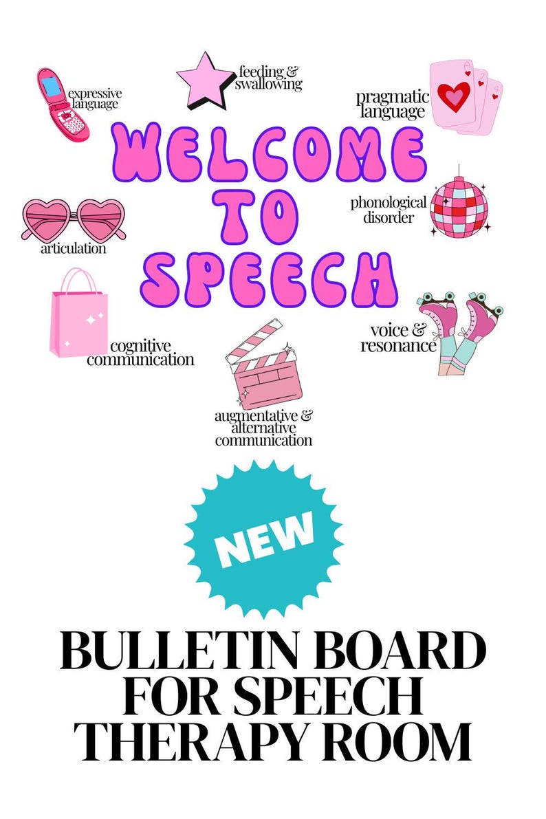 Retro Speech Therapy Bulletin Board: Back to School Classroom Decor - Etsy