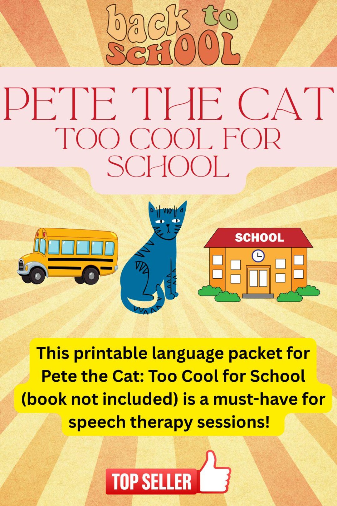 Pete the Cat Language Activities: Speech Therapy Book Companion ...
