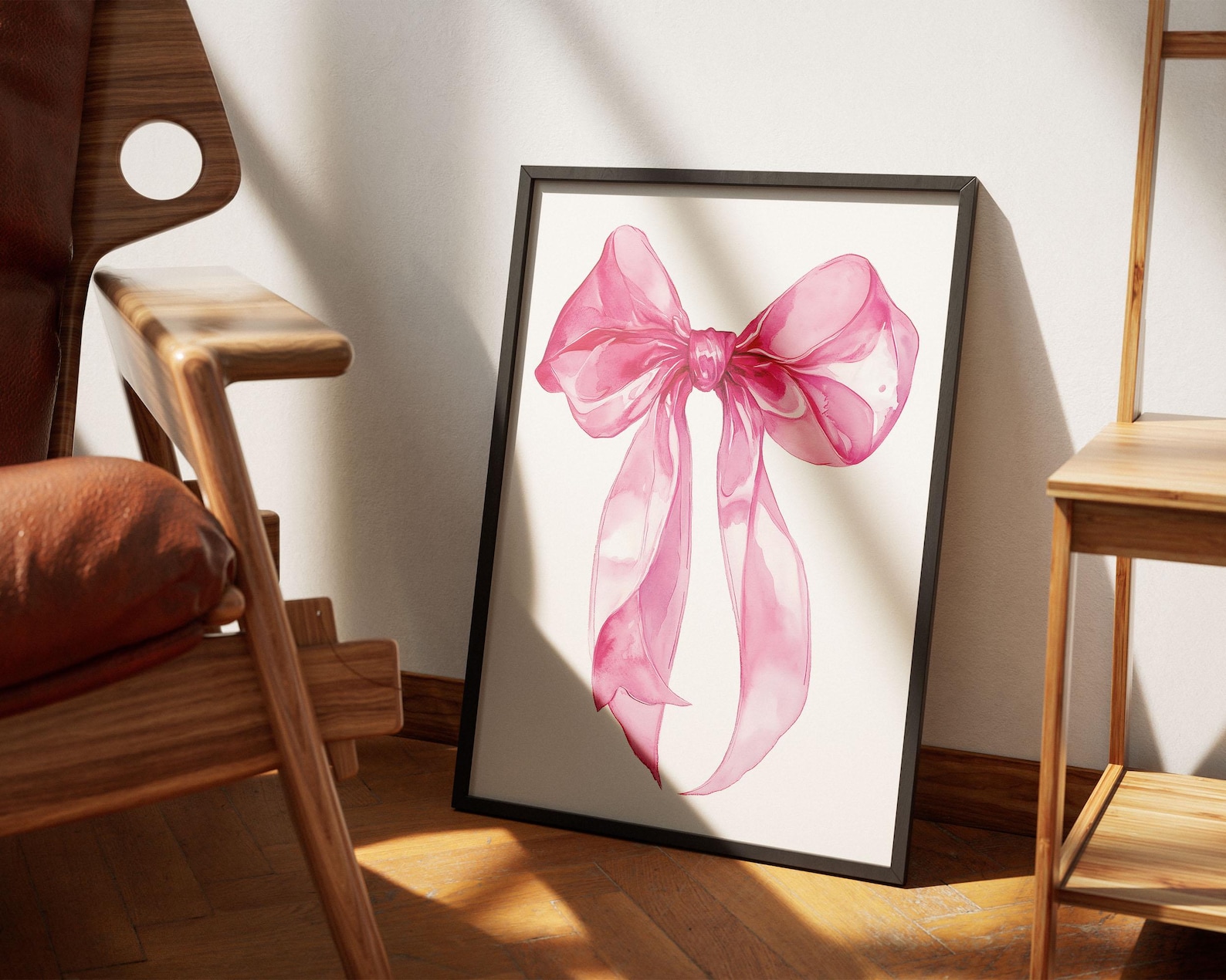 Pink Coquette Bow Wall Art, Light Pink Prints, Pink Girly Aesthetic Art ...