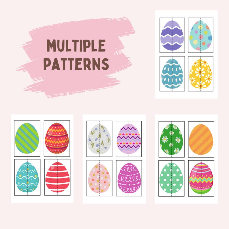 Easter Egg Matching Game – Printable Kids Activity, Fun Easter Party ...