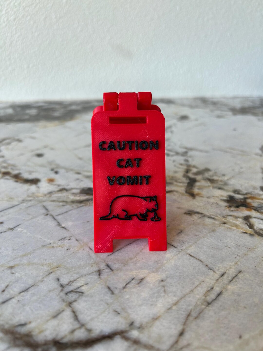 Caution Cat Vomit Sign - Etsy