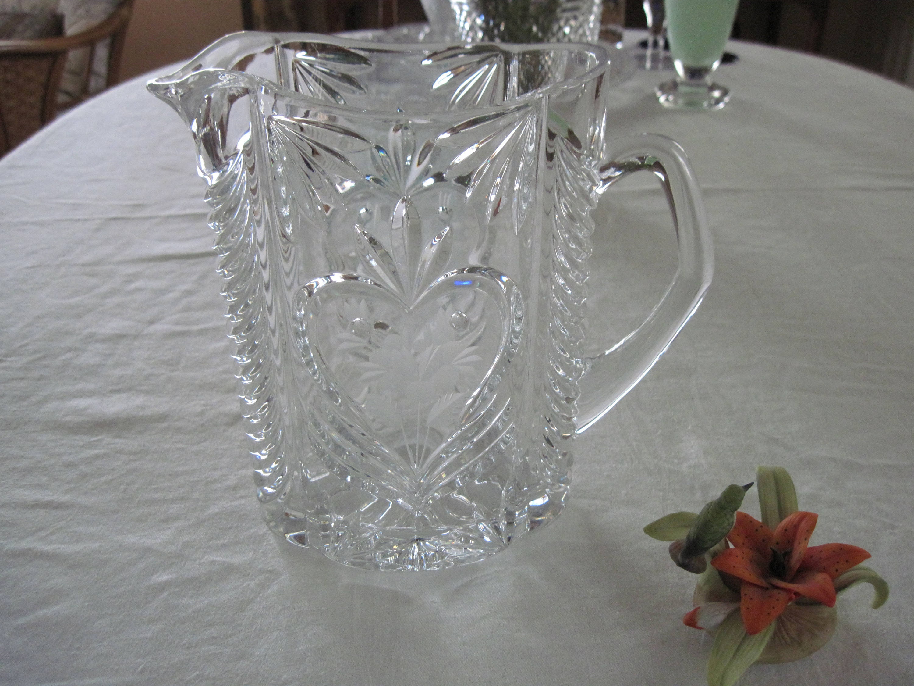 Vintage Imperlux Lead Crystal Hand Cut Water Pitcher Slovakia - Etsy India