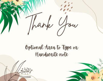 Simple Thank You Card - Etsy