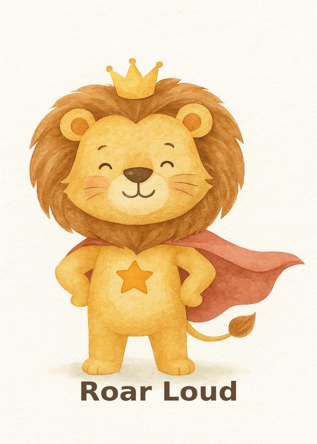 Baby Lion Roar Loud Nursery Wall Art - Etsy