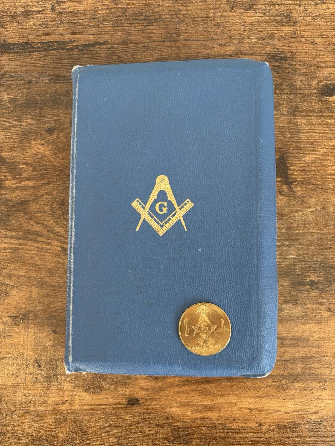 Holy Bible Masonic Edition Aj Holman Blue Leather W Signatures 1957 ...
