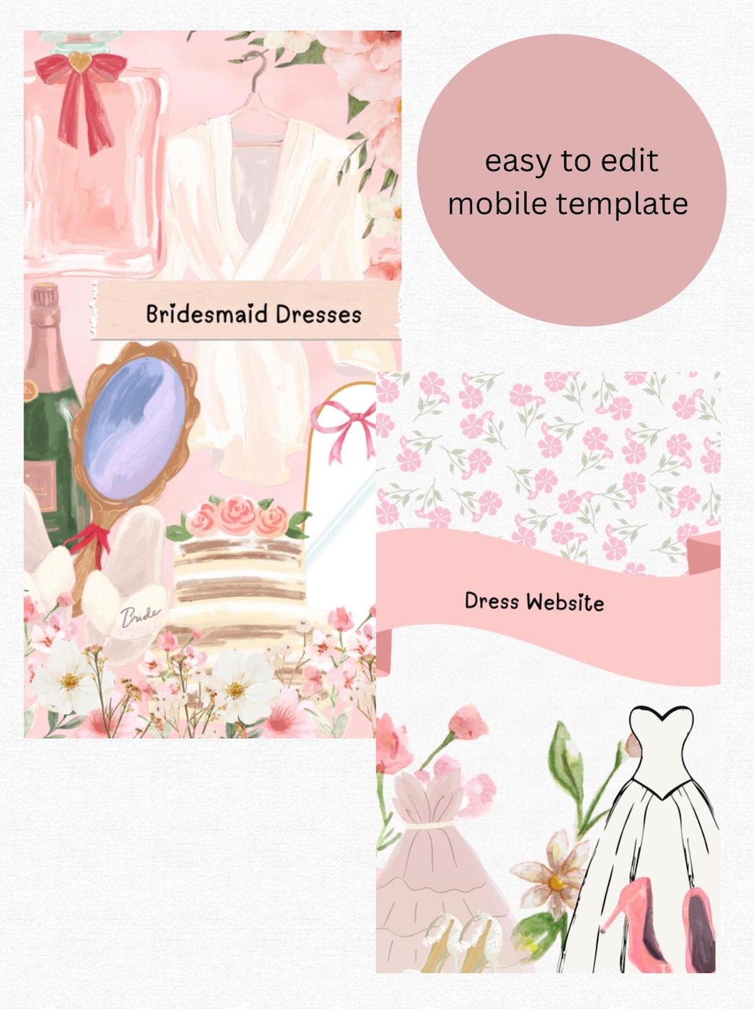 Bridesmaid Dress Info Template | Easy to Edit | Helpful Guide for Bridesmaids | Canva | 2025 and ...