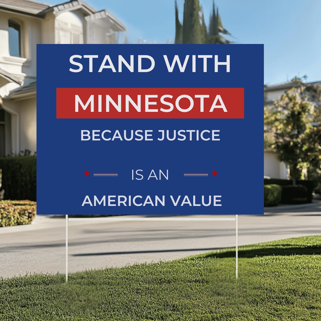Stand With Minnesota Yard Sign | Stand With Minneapolis Yard Sign | 24 ...