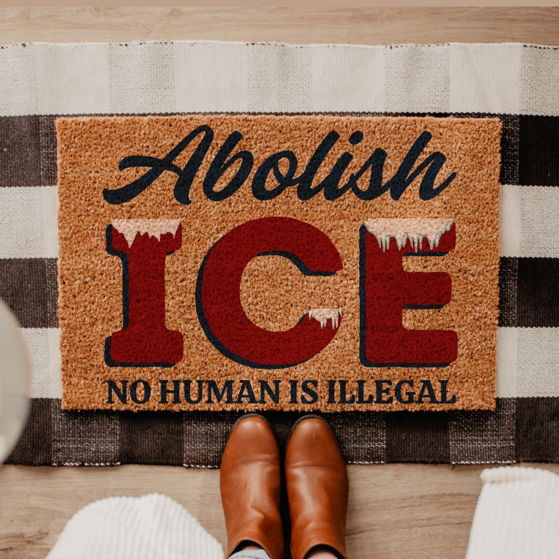 Abolish ICE Doormat, Political Awareness Doormat, No Human is Illegal ...