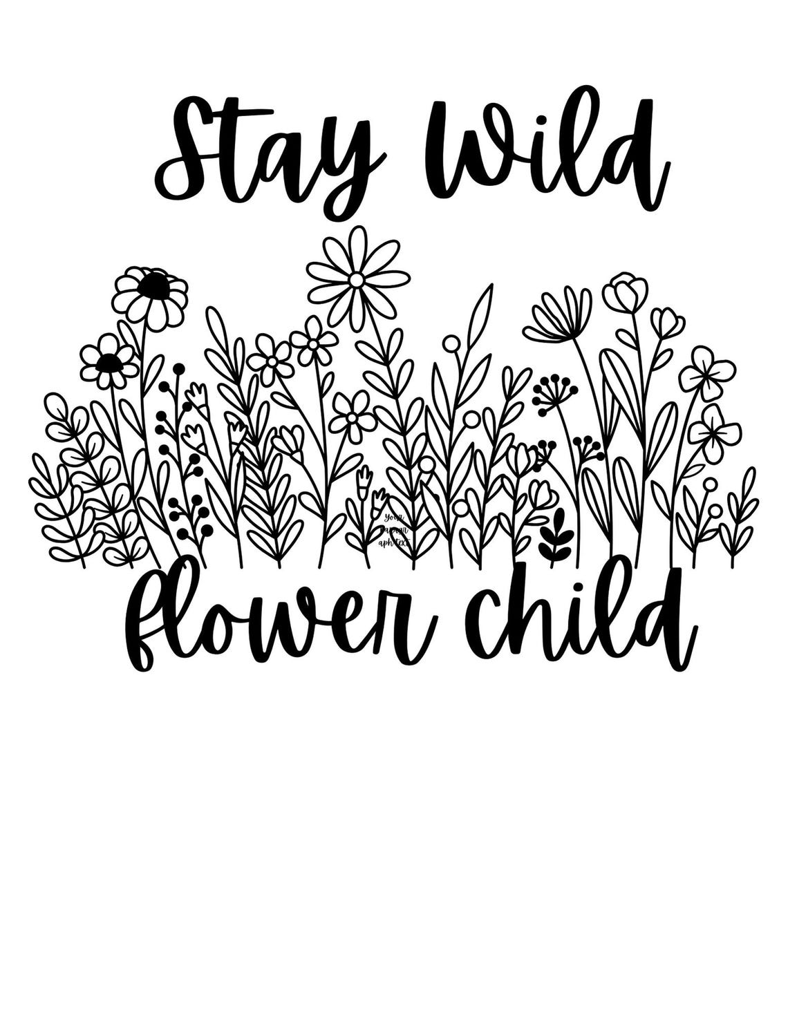 Stay Wild Flower Child Digital Download - Etsy