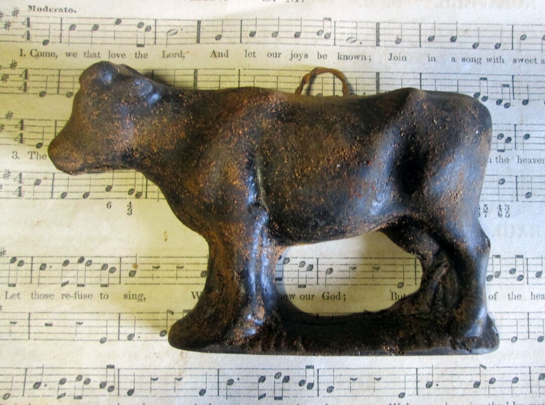 Blackened Beeswax Cow/primitive/folk Art - Etsy