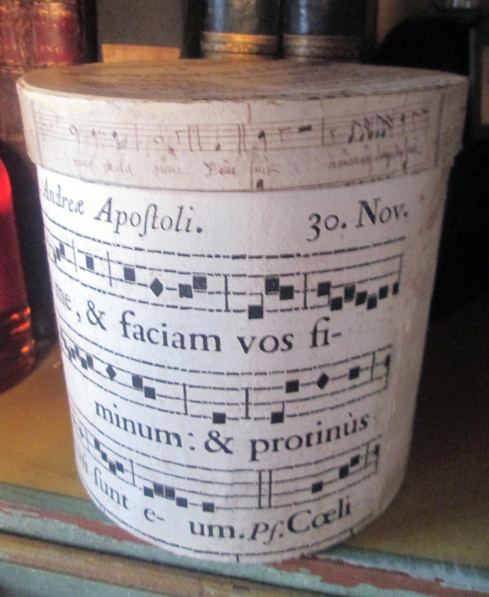 Antique Papered Band Box//large//1700's Music Paper - Etsy