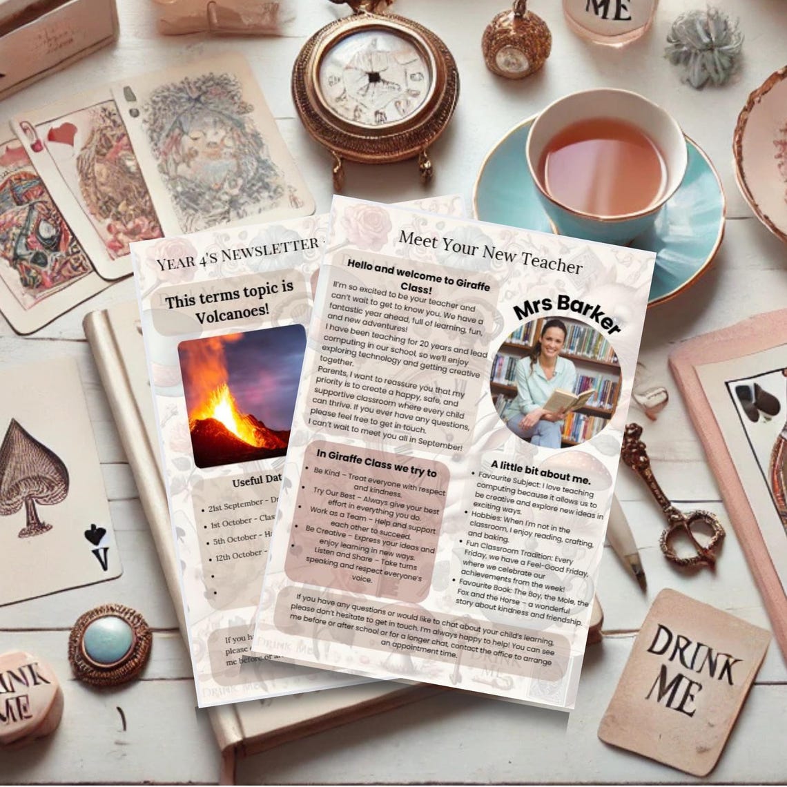 Editable Meet the Teacher & Newsletter Template Canva Download - Etsy