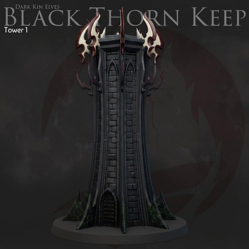 Blackthorn Tower 1 - a Dark Elf Magical Tower. - Etsy UK