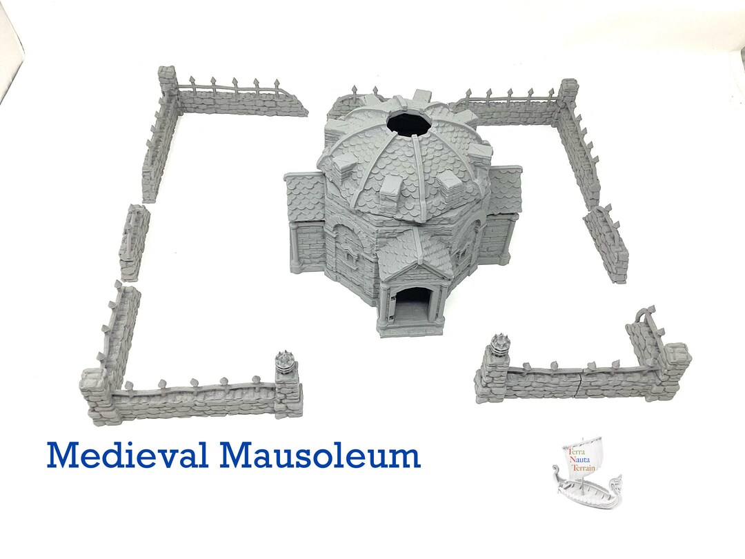 Medieval Mausoleum Model: Playable Interior, Unpainted PLA - Etsy