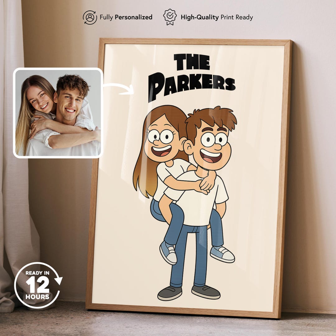 Custom Gravity Falls Family Portrait – Personalized Cartoon Poster ...