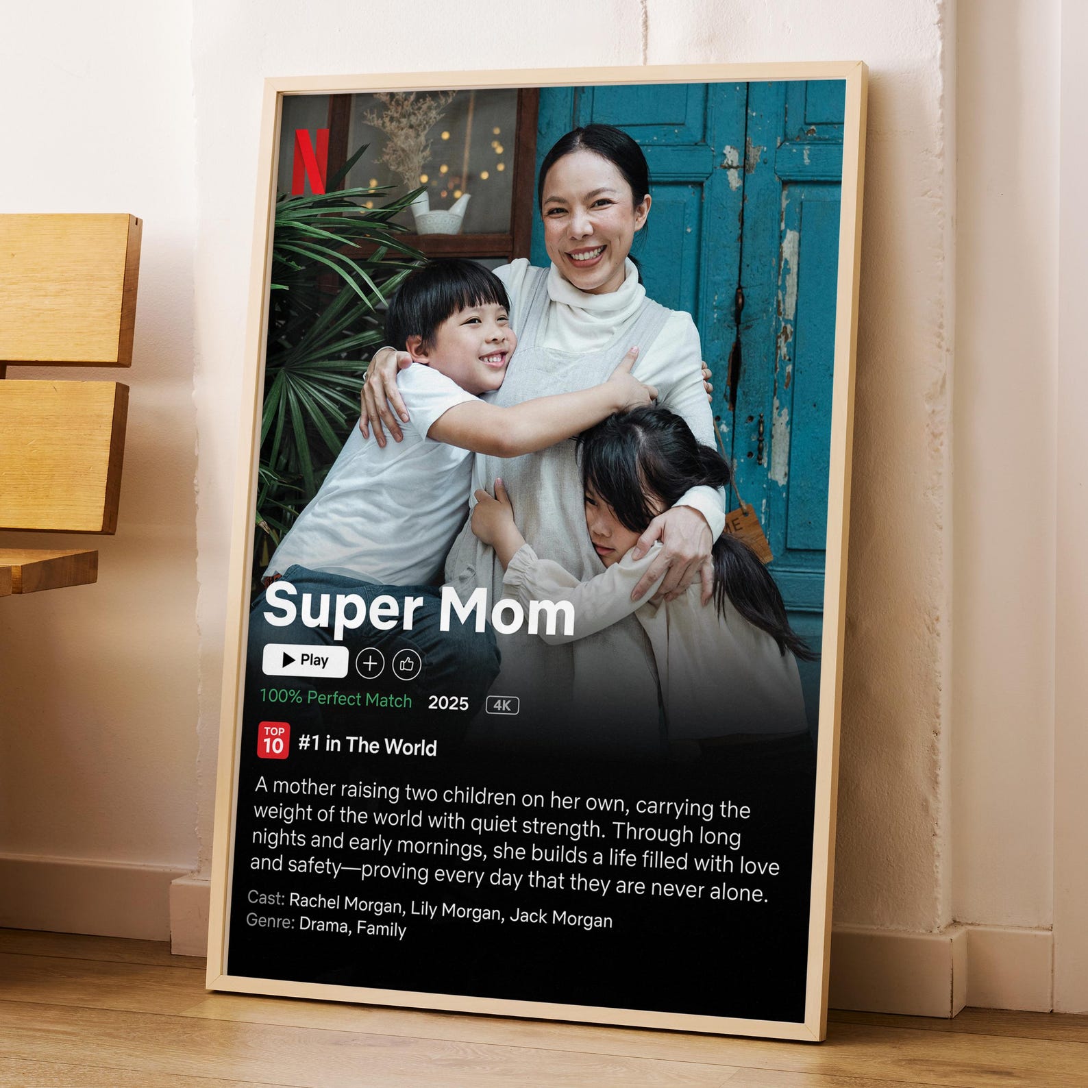 Custom Netflix Style Poster for Mom – Personalized Digital Download ...