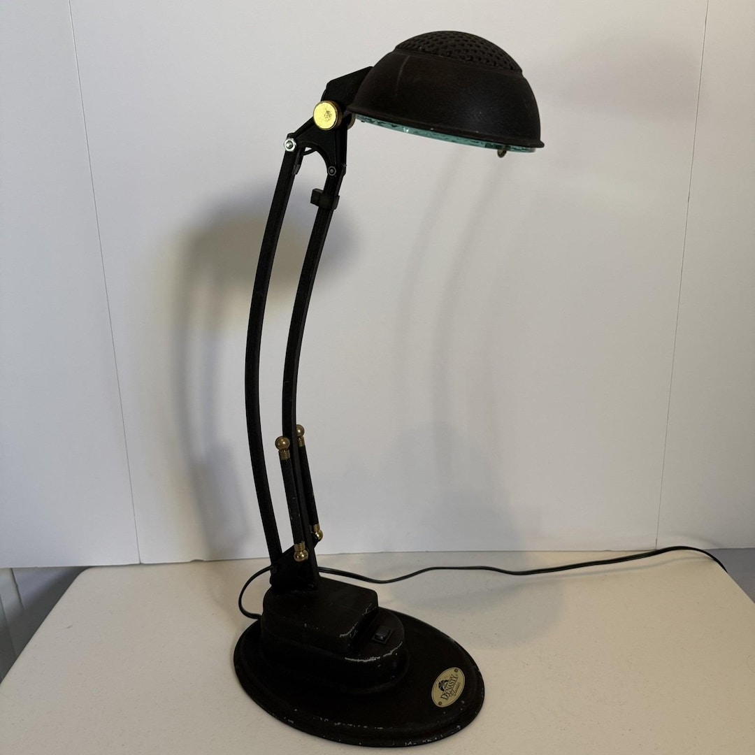 Dynasty Classics Articulated Neck Black Office Desk Lamp Adjustable ...