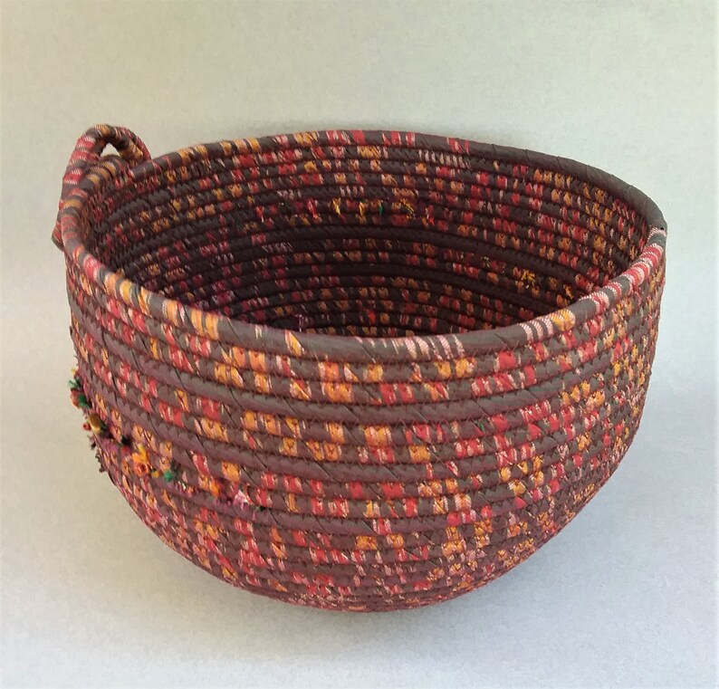 Thai Silk Basket Coiled Basket | Etsy