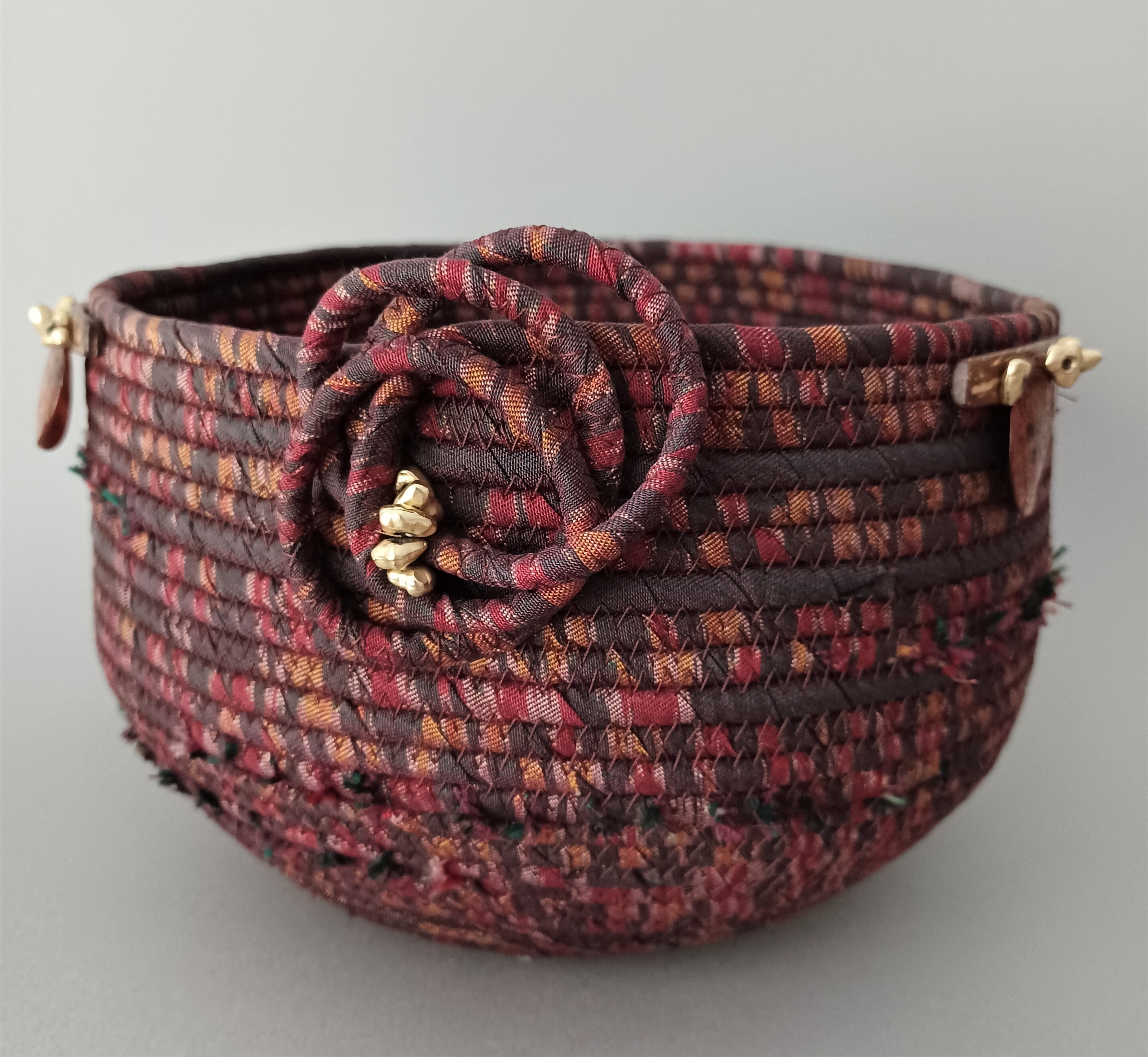 Thai Silk Basket, Coiled Basket - Etsy