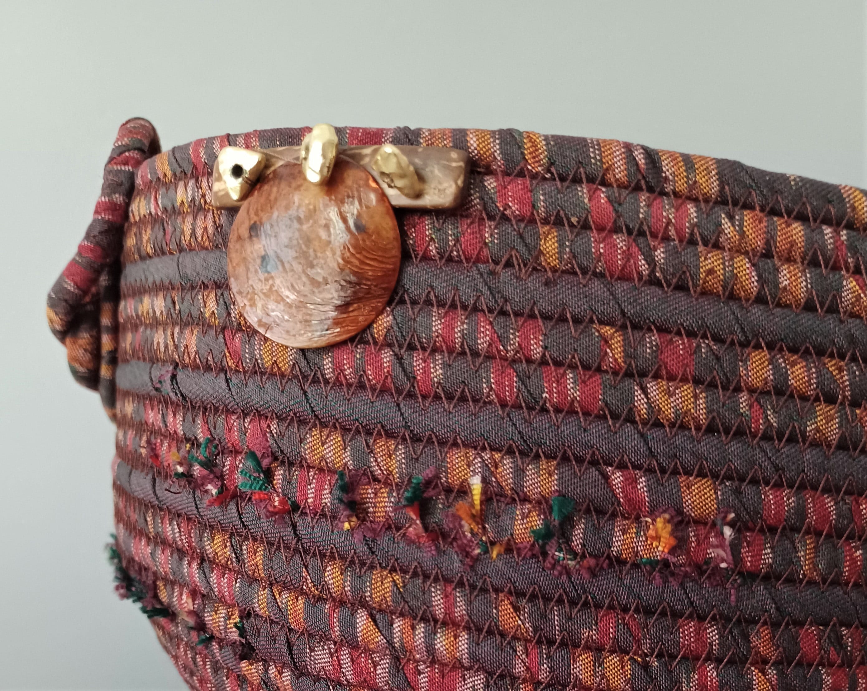 Thai Silk Basket, Coiled Basket - Etsy