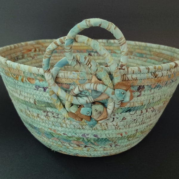 Coiled Fabric Basket - Etsy