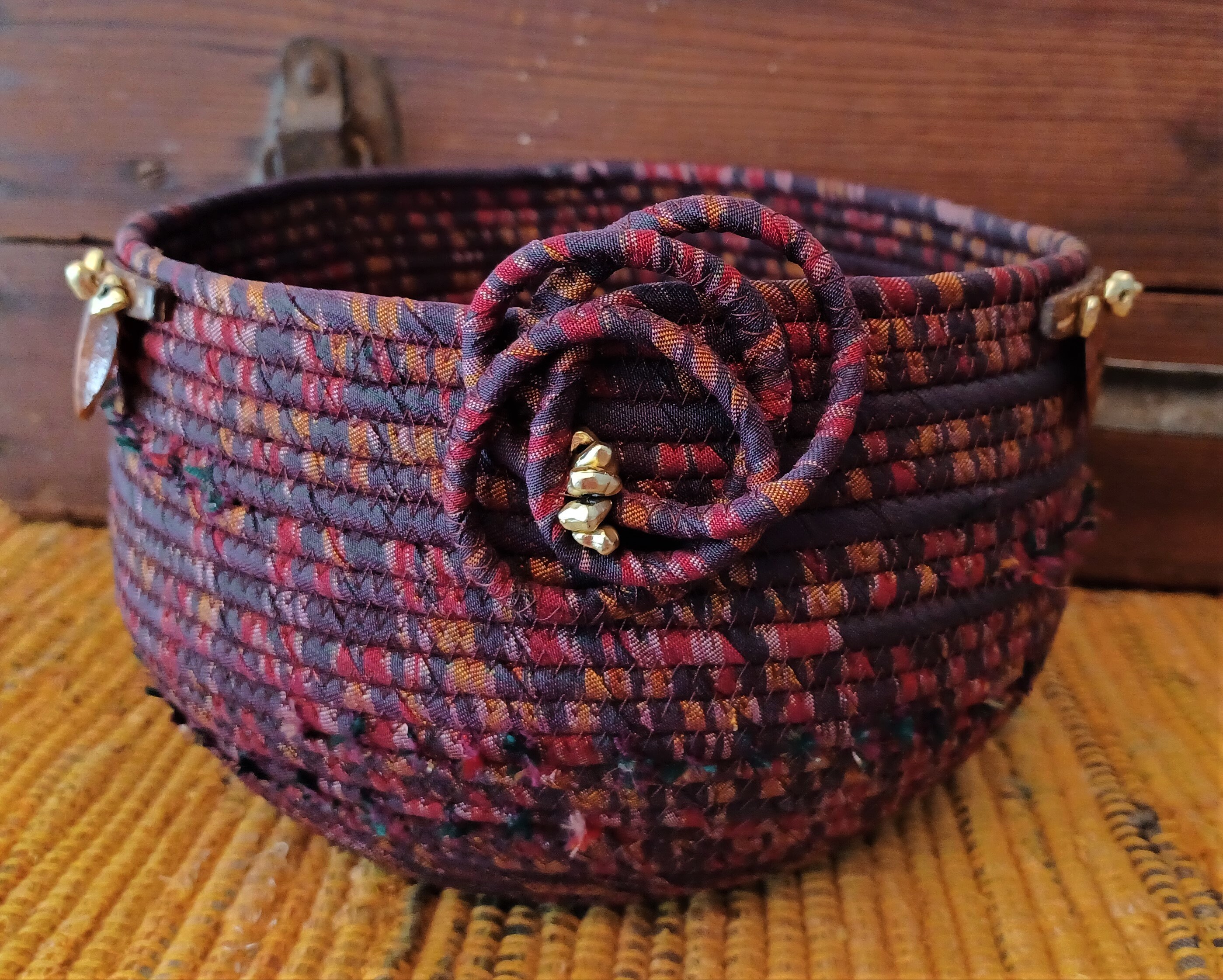 Thai Silk Basket, Coiled Basket - Etsy