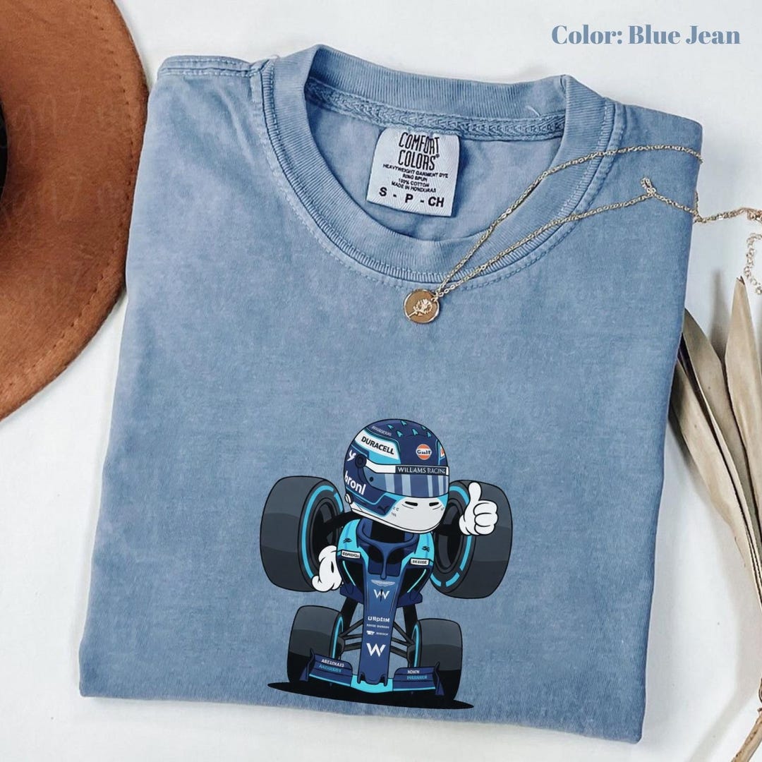 Comfort Colors Williams Racing Cartoon Tee, Cute F1 Car T-shirt ...