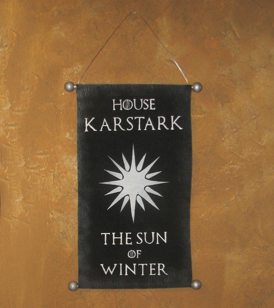 Hand Painted House Karstark Canvas Banner Game of Thrones | Etsy