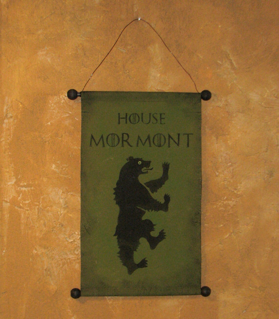 Hand Painted House Mormont Canvas Banner here We | Etsy