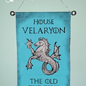 Hand Painted house Velaryon Canvas Banner Game - Etsy UK