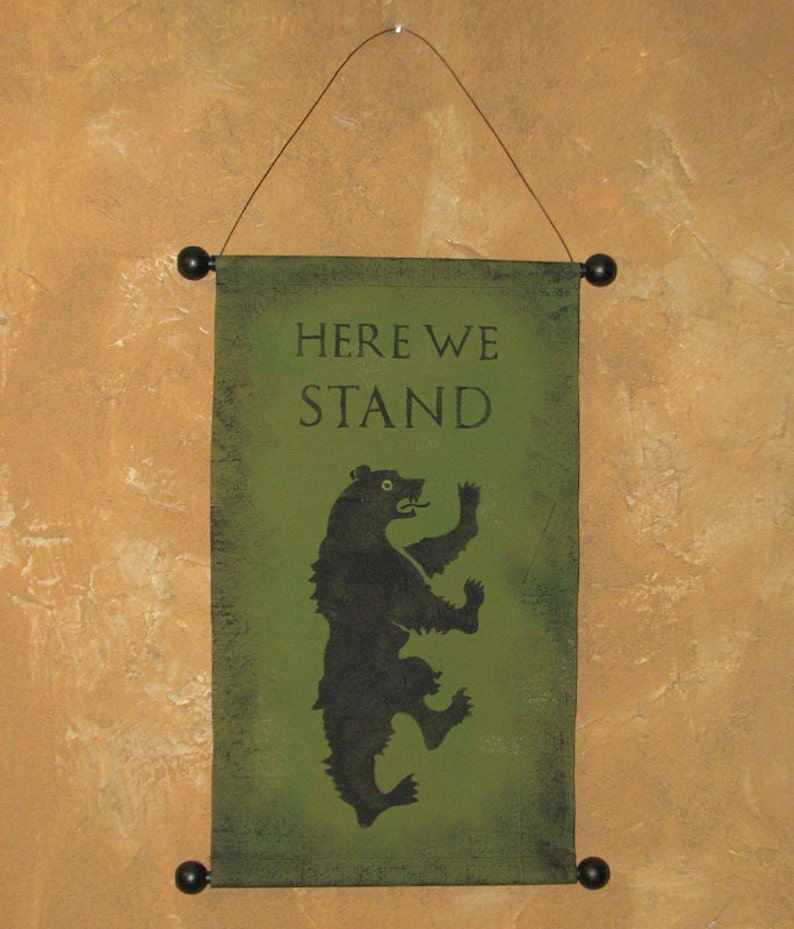 Hand Painted House Mormont Canvas Banner here We | Etsy