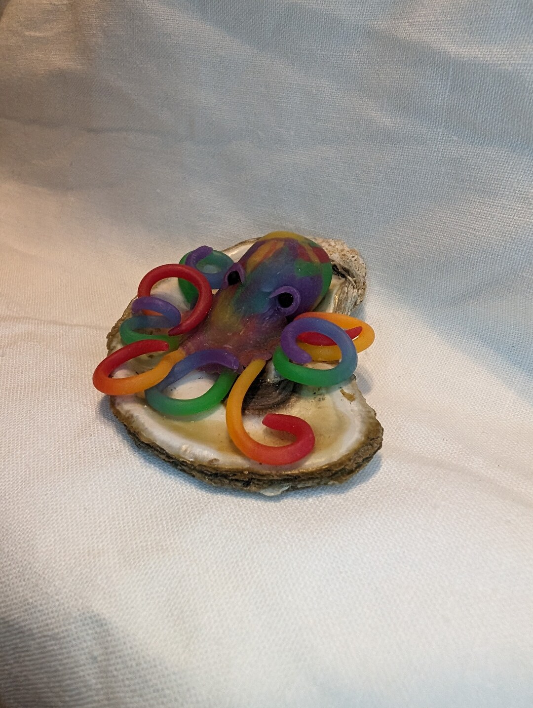 Rainbow Translucent Polymer Clay Display Octopus - Etsy