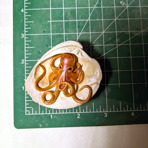 Red and Gold Multichrome Polymer Clay Display Octopus - Etsy