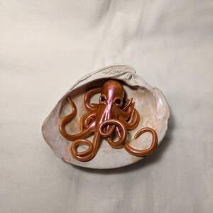 Red and Gold Multichrome Polymer Clay Display Octopus - Etsy