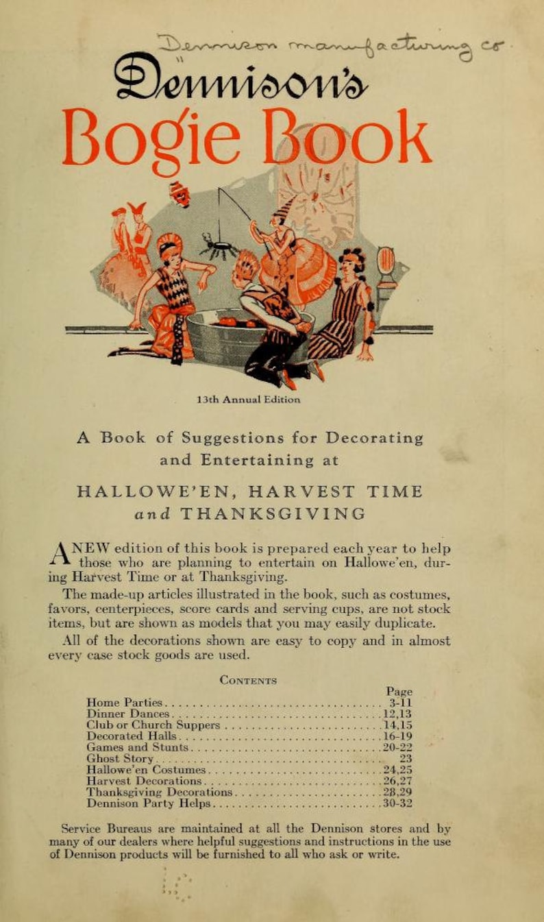 13th Annual Dennison Bogie Book 1920s Instant Download Pdf - Etsy